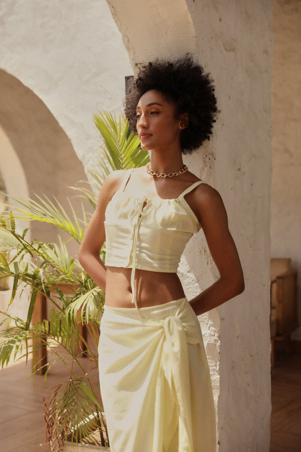 Yellow Mellow Beach Co-ord Set - Sunscape